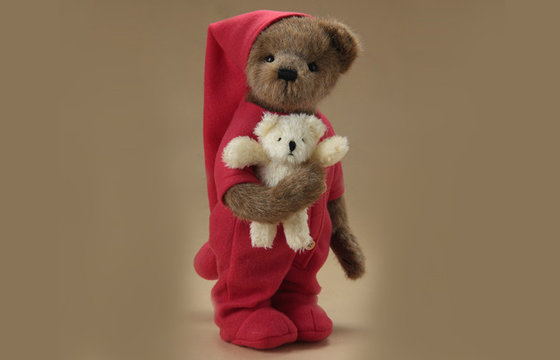 Children / adult Gift Christmas plush Bear Pet puppy 38CM Wearing a red gown