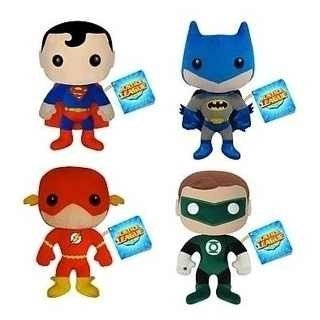 Justica Pelucia Batman a bourré des jouets de peluche de bande dessinée dans le bleu, rouge