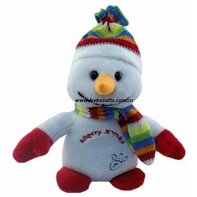 Jouets de peluche de Noël de bonhomme de neige bourrés par coutume