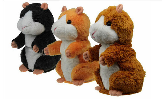 Jouet électronique parlant de peluche de disque de jouets de peluche de souris de hamster d'enfants