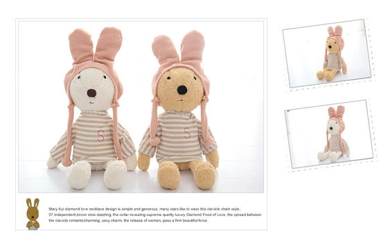 Les jouets à oreilles longues de peluche des lapins 30CM, vacances ont bourré des jouets pour des enfants/bébés