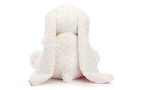 la peluche de lapin de 28CM a bourré lapins blancs d'oreille de peluches de bébé de poupées de grands