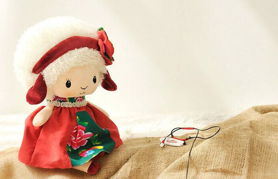 Custom beautiful unique funny studded plush toys for kids festival gift 8" White sheep
