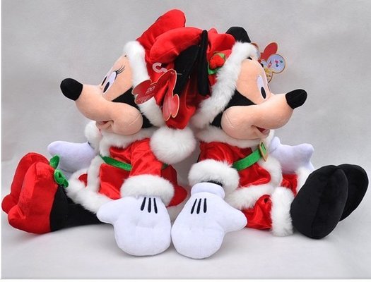 La peluche faite sur commande joue Noël Mickey et des jouets de Minnie Mouse 45cm