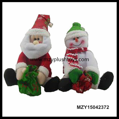 30cm Christmas Plush Snowman&Santa Claus Toy For Christmas Presents Christmas Decoration