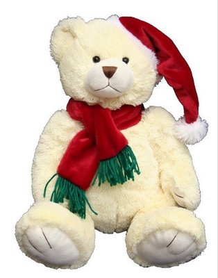 Smiling teddy bear Christmas teddy bear Dongguan plush toy factory