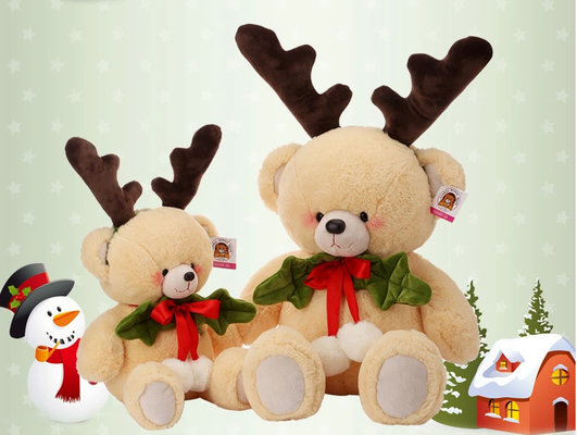 sitting scarf polar bear plush toys Christmas polar bear