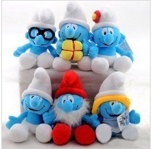 La peluche mignonne et bleue de bande dessinée de peluches joue les jouets mous de bébé