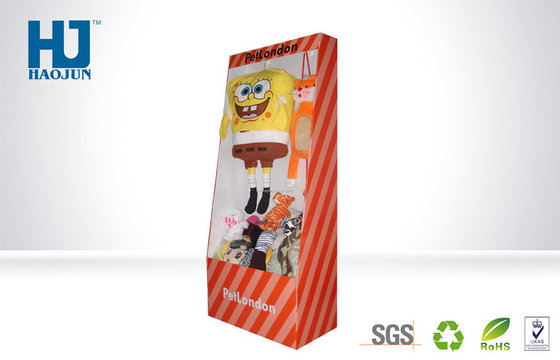 Durable Recyclable Plush Toy Cardboard Dump Bin Display with Hooks