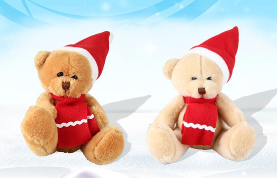 Noël mignon doux adapté aux besoins du client de nounours a bourré des jouets de festival d'ours 10CM