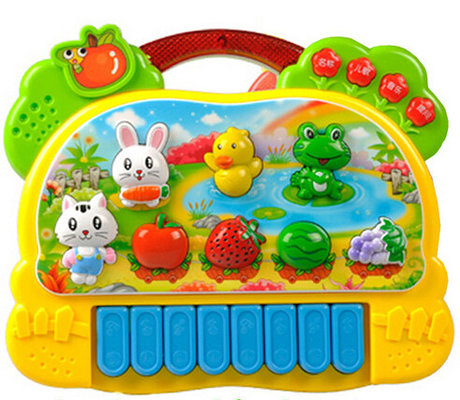 Jouets mignons éducatifs musicaux de bébé avec la musique de piano de la ferme d'animaux