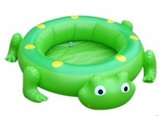 L'eau gonflable d'ours mignon jaune joue le bateau imperméable pour des enfants