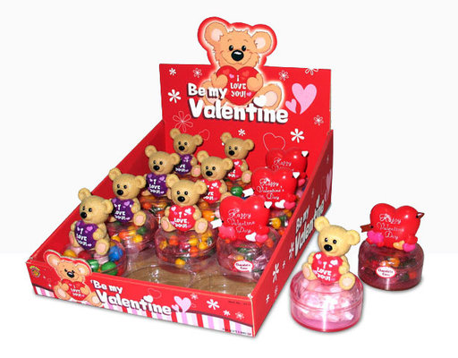 Cute bear valentine's candy container