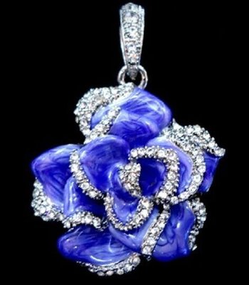 Bule Flower Pendant Jewelry USB Flash Drive As Christmas Gift