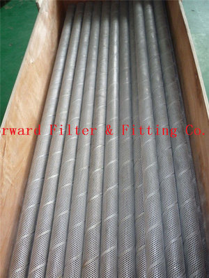 Larger Diameter Spiral Welded Perforated Metal Tube / Pipes PVC Coated For Strainers Core