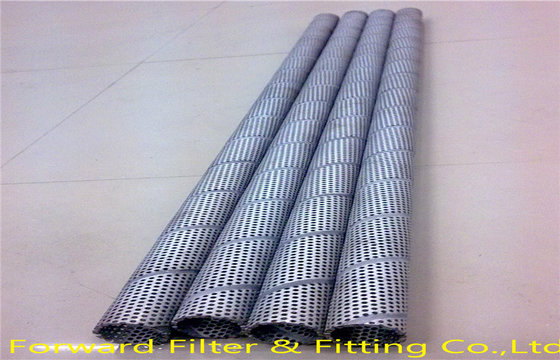 Larger Diameter Spiral Welded Perforated Metal Tube / Pipes PVC Coated For Strainers Core