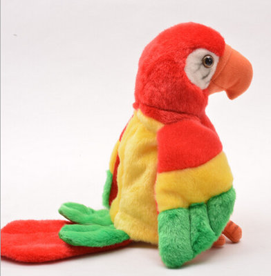 La peluche parlante interactive éducative joue le perroquet musical pour le festival