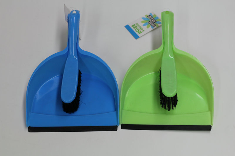Blue / Green Mini Lint Roller , Plastic Dustpan And Brush For Cleaning House
