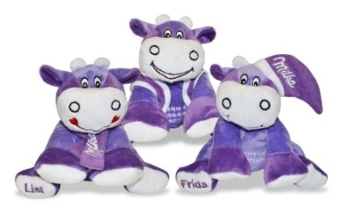 8 inch Purple Milka Cow Stuffed Animal Small Plush Toys for Kids , Children