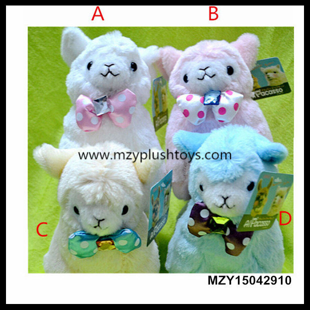le beau bébé mou de 17cm joue les jouets d'alpaga de jouets bourrés par peluche avec des jouets d'animaux de peluche d'Arc-lien