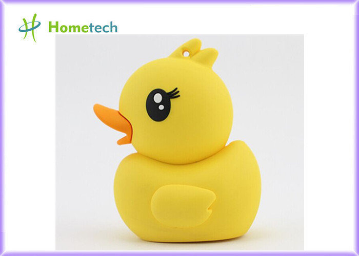 Rubber Ducky Yellow Custom Portable power bank , External Battery 2600mAh for Mobile Phones chager
