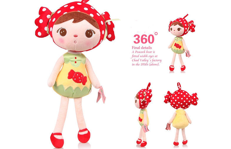 jouets mignons de peluche de fille de 50cm et poupée bourrée de bande dessinée de bébé pour le cadeau de nouvelle année