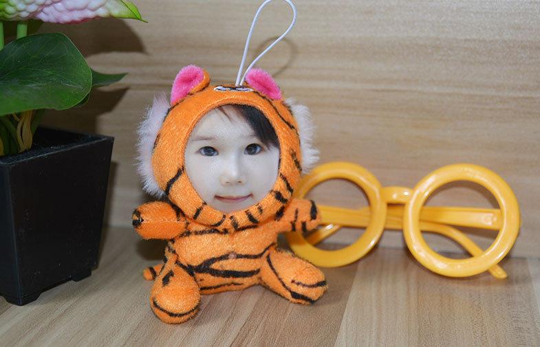 La belle belle grenouille DIY a bourré le jouet de visage de la peluche 3D pour le cadeau d'enfant