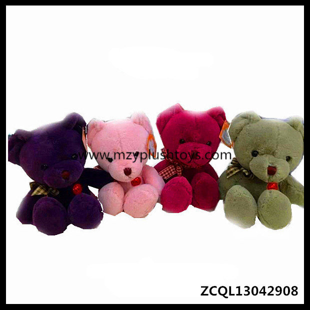 jouets mignons d'ours de peluche de belles couleurs courantes de mélange de 18cm pour des cadeaux de Saint-Valentin
