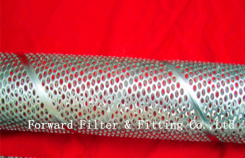 Larger Diameter Spiral Welded Perforated Metal Tube / Pipes PVC Coated For Strainers Core
