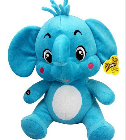 musical de l'éléphant 12inch parlant les jouets éducatifs de peluche pour le bébé tôt apprenant et jouant