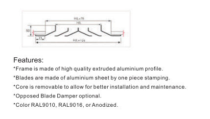 4 way white powder coating Square ceiling diffuser with standard model SCD-VA