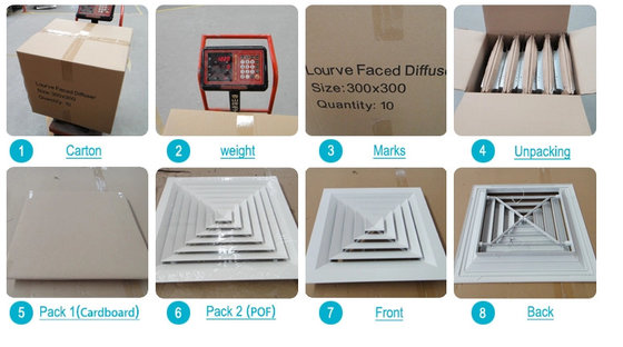 square ceiling diffuser with damper  square ceiling diffuser / aluminum linear slot air diffuser hvac system with damper