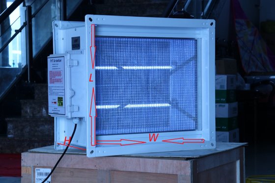 PHT UVC germical lamp kit for air duct of air handling unit or rooftop units dimension  20x14'' with double flange