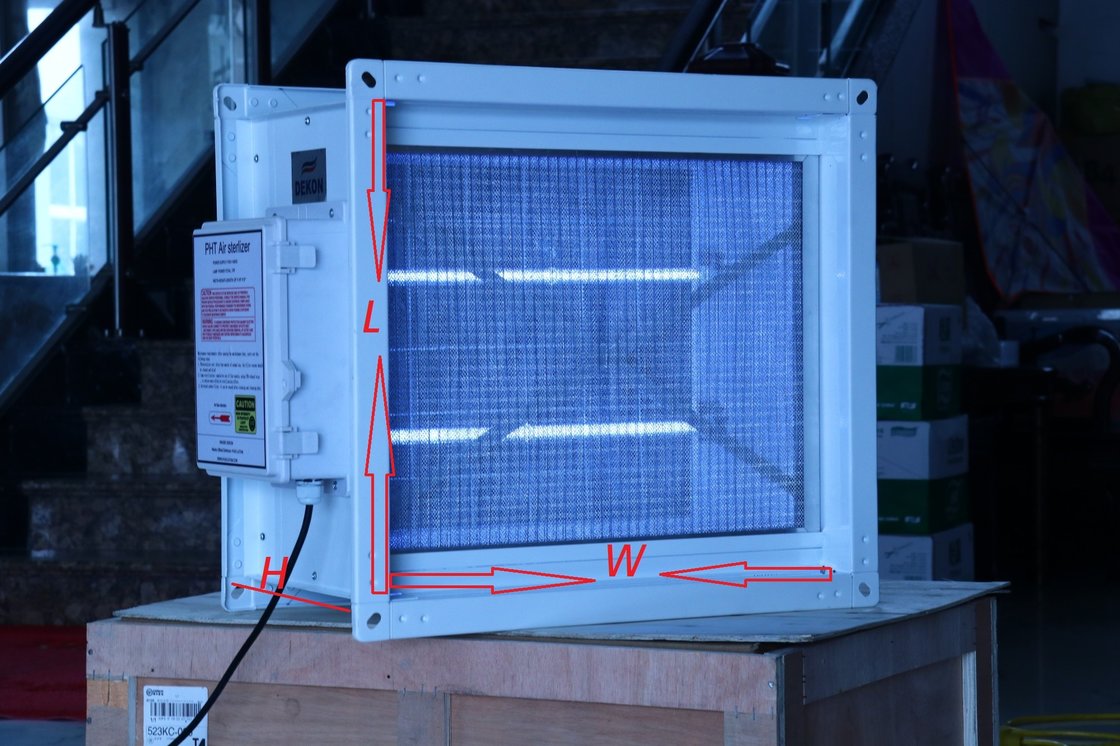 PHT UVC germical lamp kit for air duct of air handling unit or rooftop units dimension  20x14'' with double flange