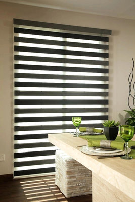 100% polyester zebra blind components motorized for windows customized