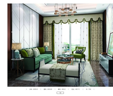 Latest Luxury European Style beige fabric curtain rod bracket for the Living Room Fancy curtain