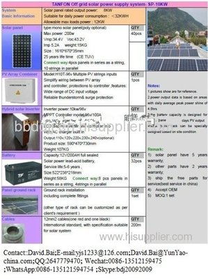 complete Off grid tied Solar Power Generator Solar Home Power System