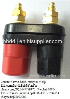Binding Post Double Standard Stud Nut 30 A 1000 V Gold Plate