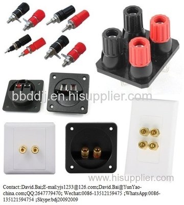Binding Post Double Standard Stud Nut 30 A 1000 V Gold Plate