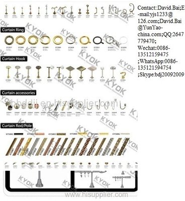 Black Metal Aluminium Curtain Pole Finials
