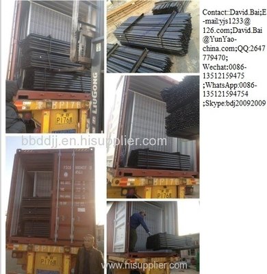 factory direct galvanized or black bitum coated 6' star picket Y fence post