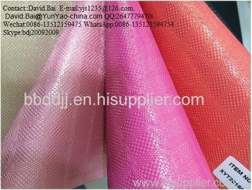 Soft finished pu artificial leather fabric