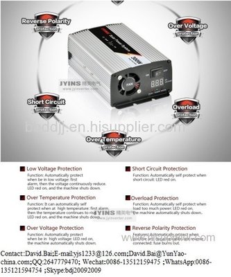 300W 12v dc to ac 110v/220v solar power inverter with solar charge controller