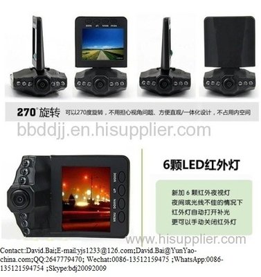 H198 HD Car Cam Recorder 2.5inch 6 LED Night Vision Under Car Security Camera