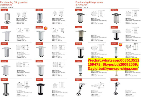 Furniture leg fitting hardware