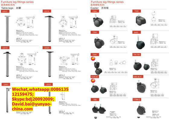 Furniture leg fitting hardware