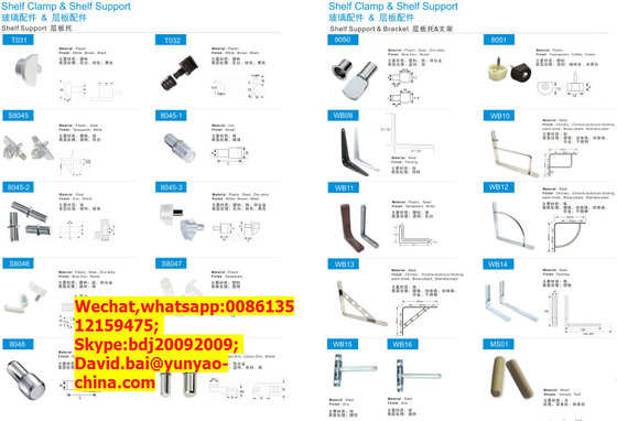 Glass shelf support Glass shelf support hardware