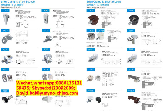 Glass shelf support Glass shelf support hardware