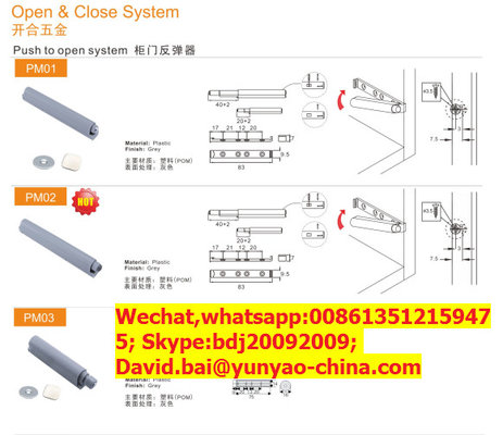 Open and close hardware