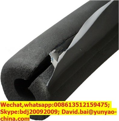 Self adhesive cut foam insulation pipe